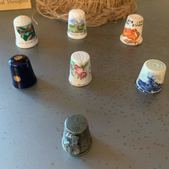 Other | Sold As 1 Lot Of 7 Thimbles 3 One Inch Tall Montana Yellowstone ...